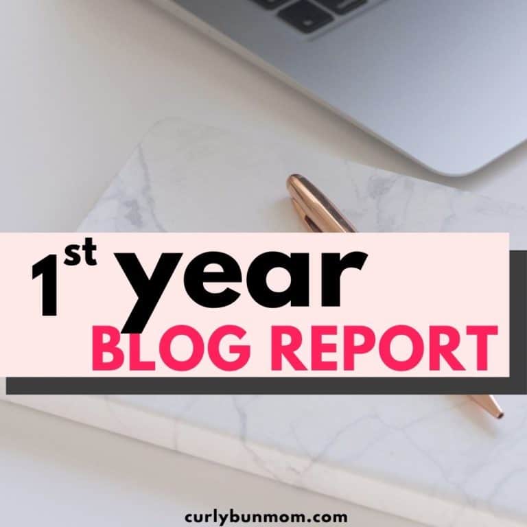First Year Blog Performance - Income & Traffic Review - Curly Bun Mom