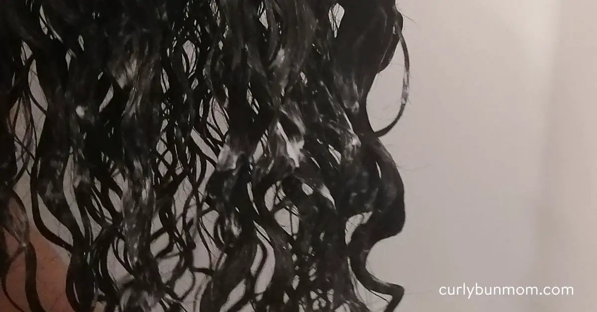 Step By Step - How To Squish To Condish Curly Hair - Curly Bun Mom